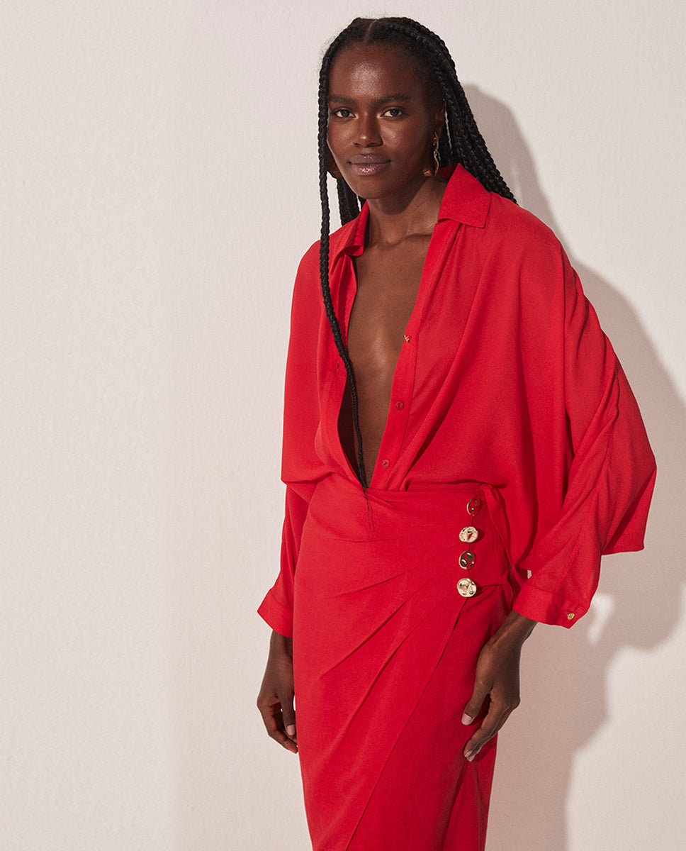 AGUA DE COCO Fluid Flowers Shirt | MELIE